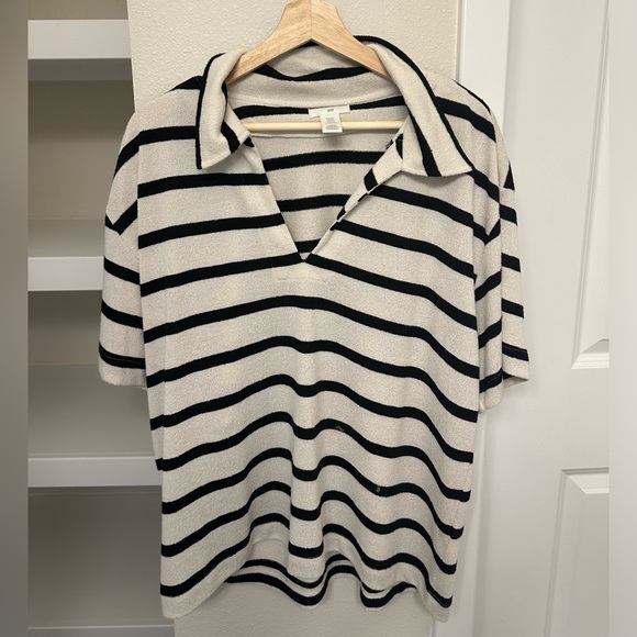 H&M | Tops | Hm Striped Terry Cloth Set Perfect For Summer | Poshmark